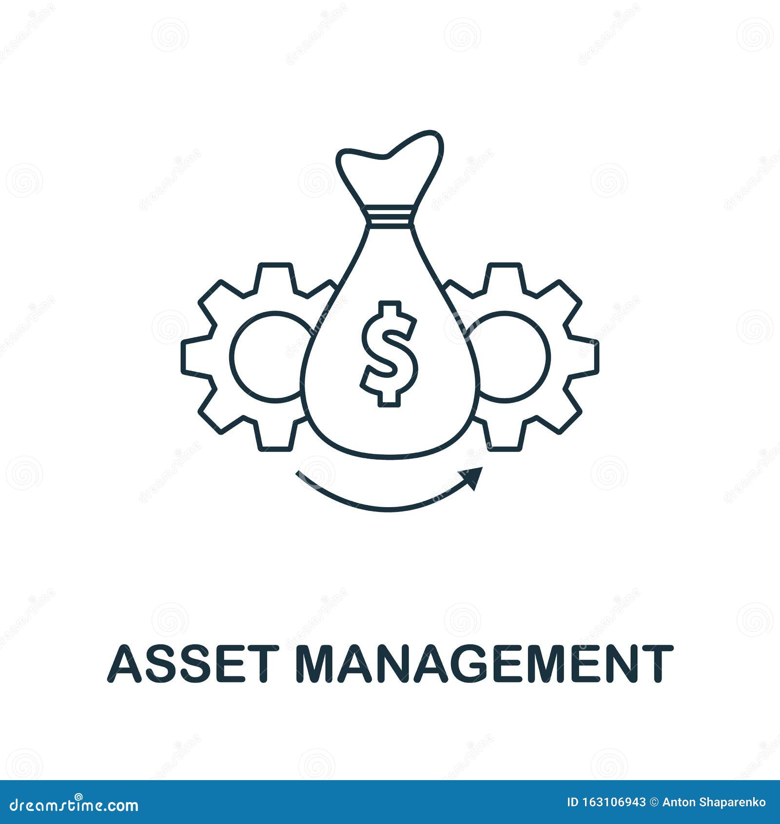 Asset Management Icon Outline Style. Thin Line Creative Asset ...