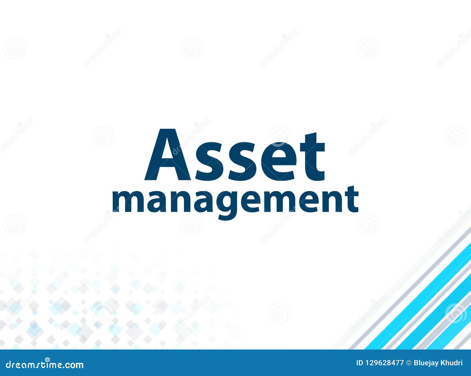 Asset Management Modern Flat Design Blue Abstract Background Stock ...