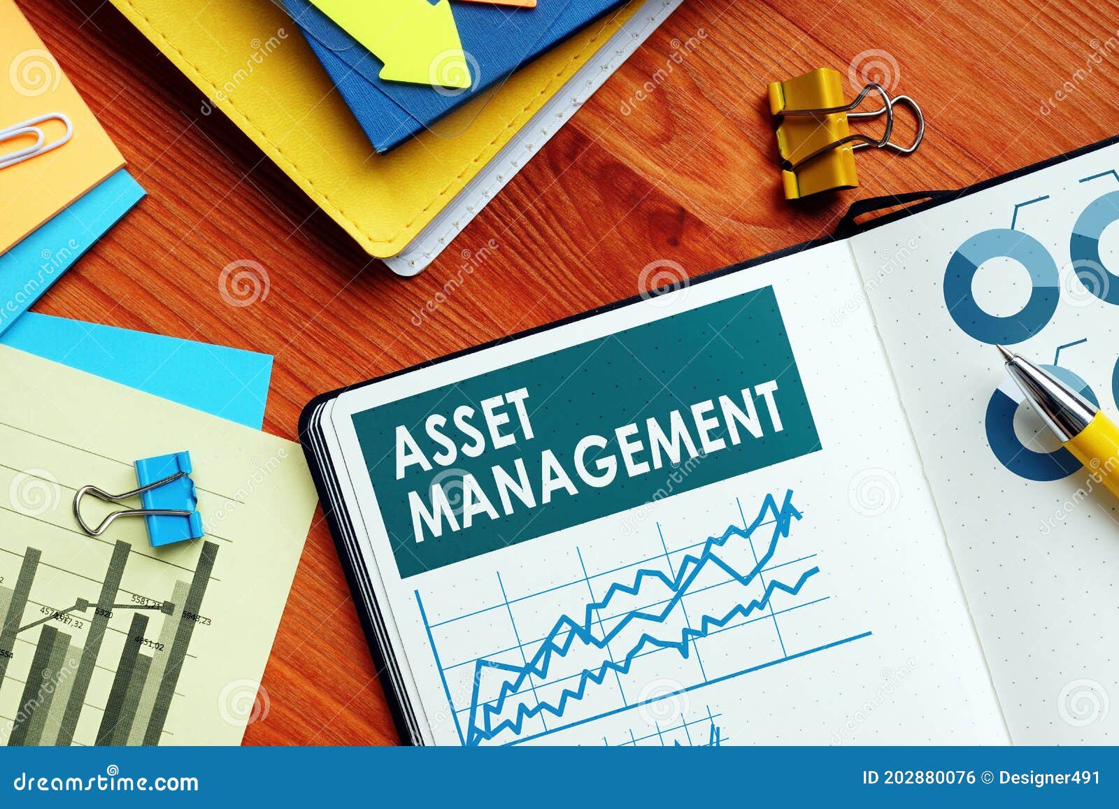 Asset Management Papers with Charts and Graphs. Stock Photo - Image of ...