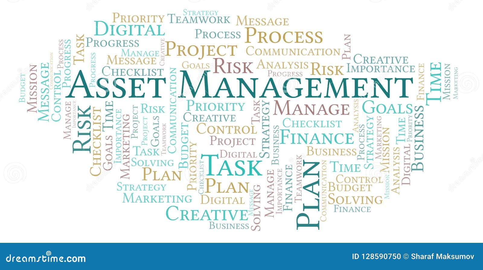 Asset Management Word Cloud, Made with Text only. Stock Illustration ...
