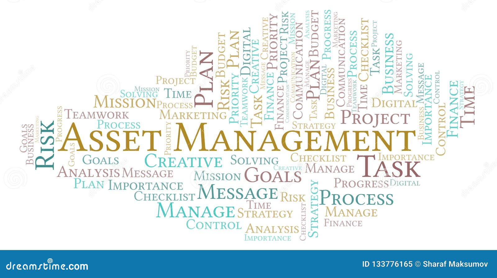 Asset Management Word Cloud, Made with Text only Stock Illustration ...