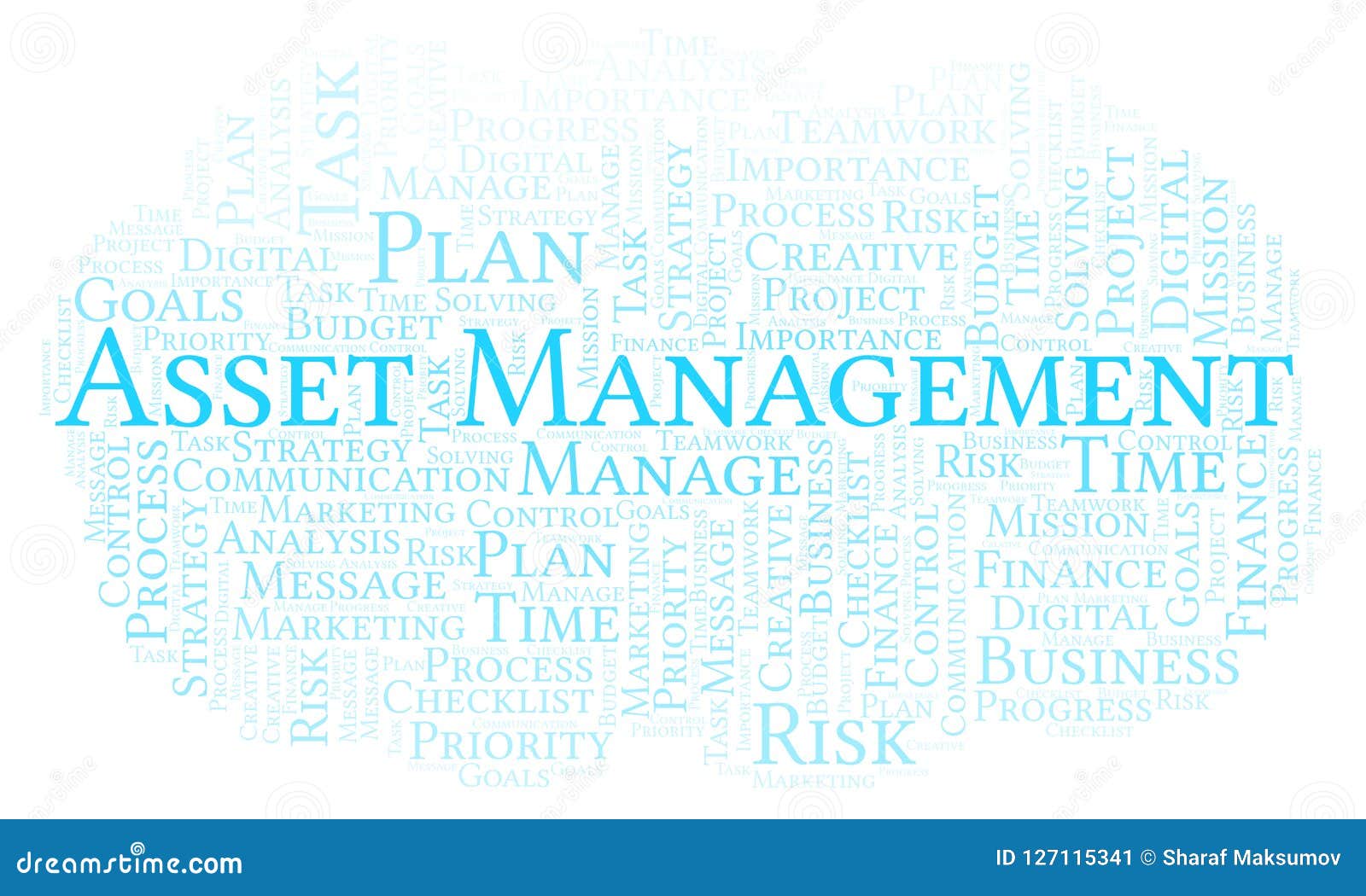 Asset Management Word Cloud, Made with Text only. Stock Illustration ...