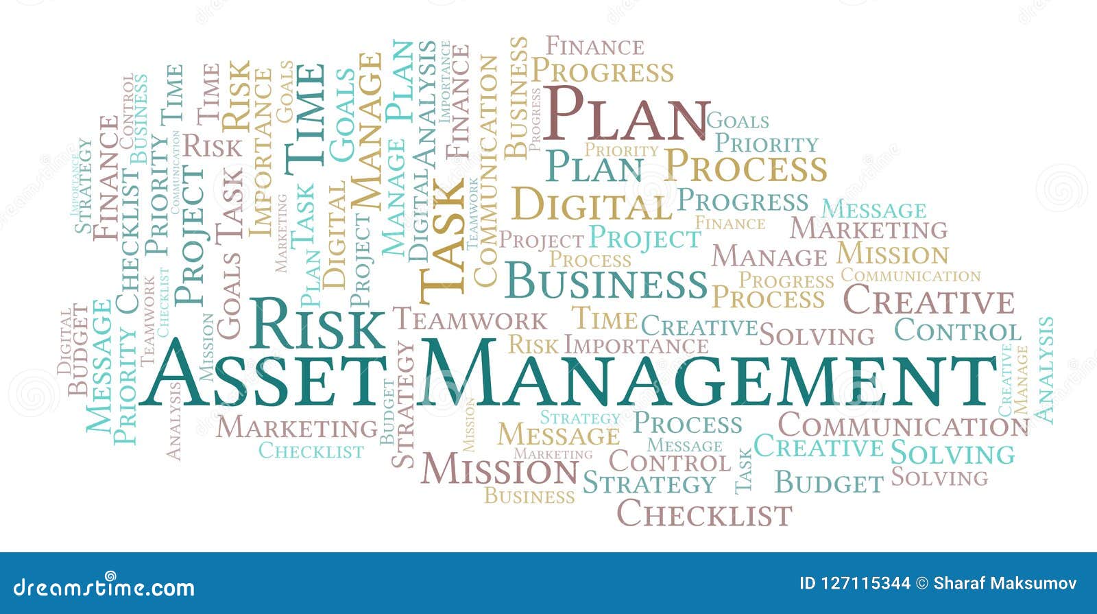 Asset Management Word Cloud, Made with Text only. Stock Illustration ...