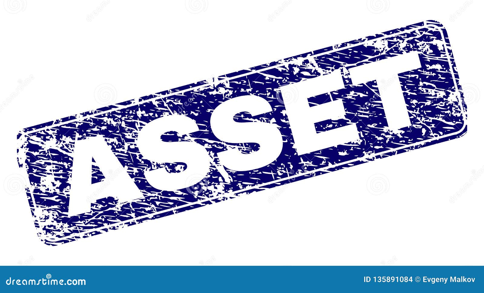 Scratched ASSET Framed Rounded Rectangle Stamp Stock Vector ...