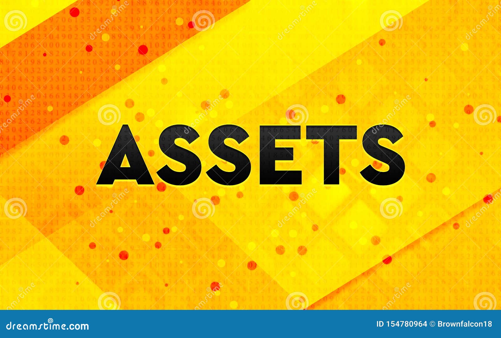 Assets Abstract Digital Banner Yellow Background Stock Illustration ...