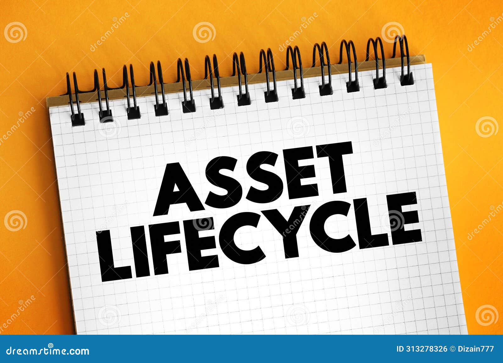 Assets Lifecycle Concept. Chart With Keywords And Icons On White ...