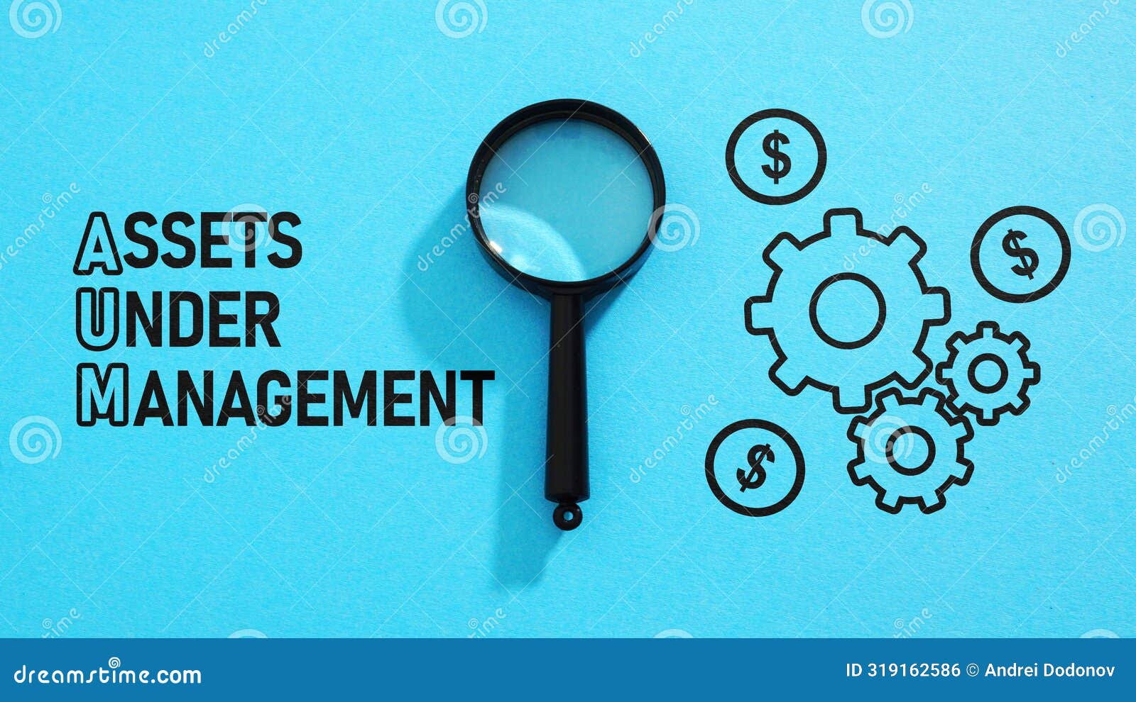 Assets Under Management is Shown Using the Text Stock Photo - Image of ...