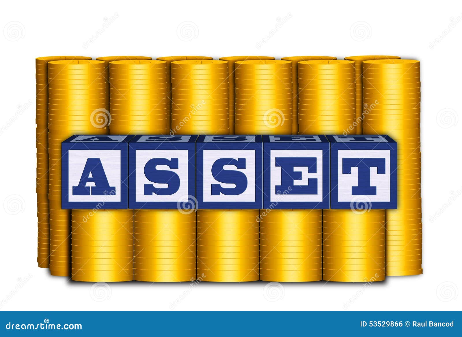Assets on White Background stock photo. Illustration of conceptual ...