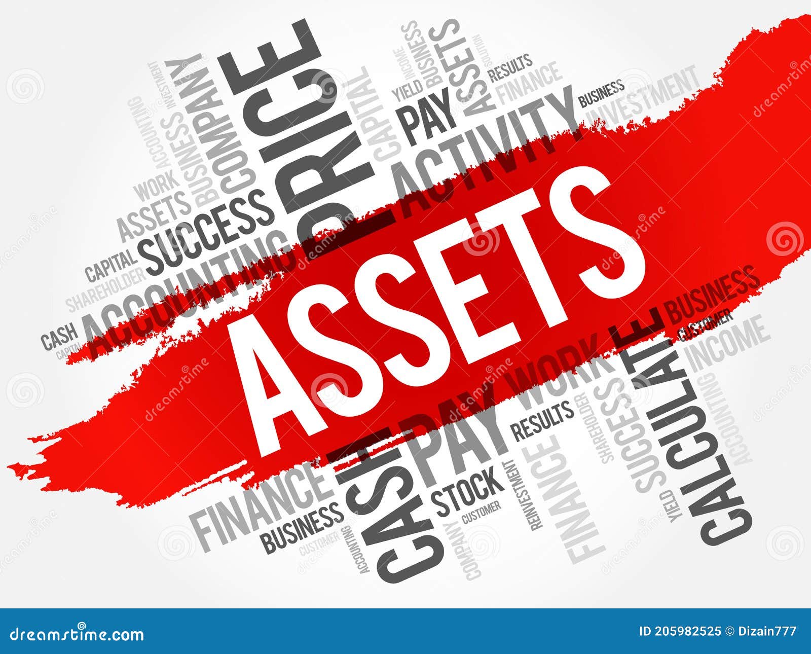 Assets word cloud collage stock illustration. Illustration of ...
