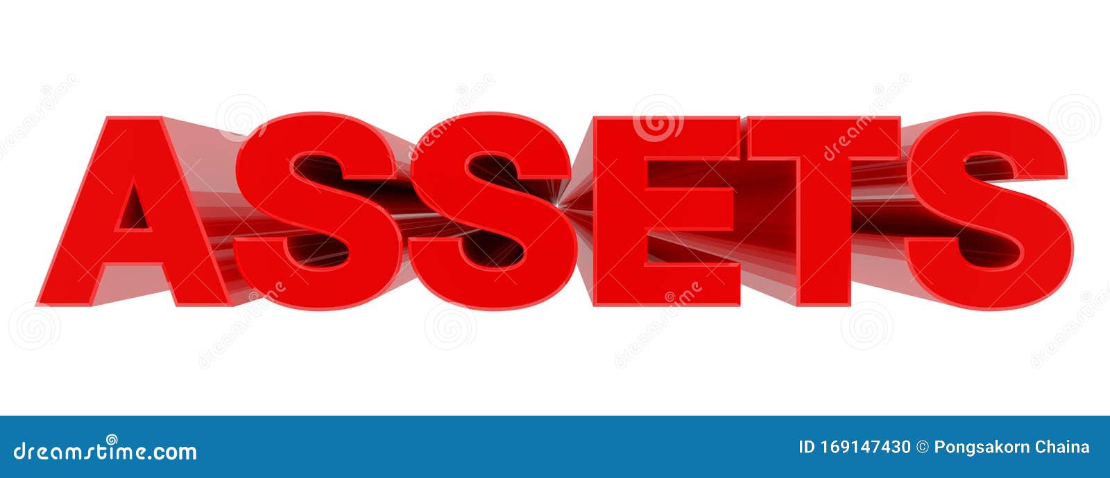 ASSETS Word On White Background 3d Rendering Stock Photography ...