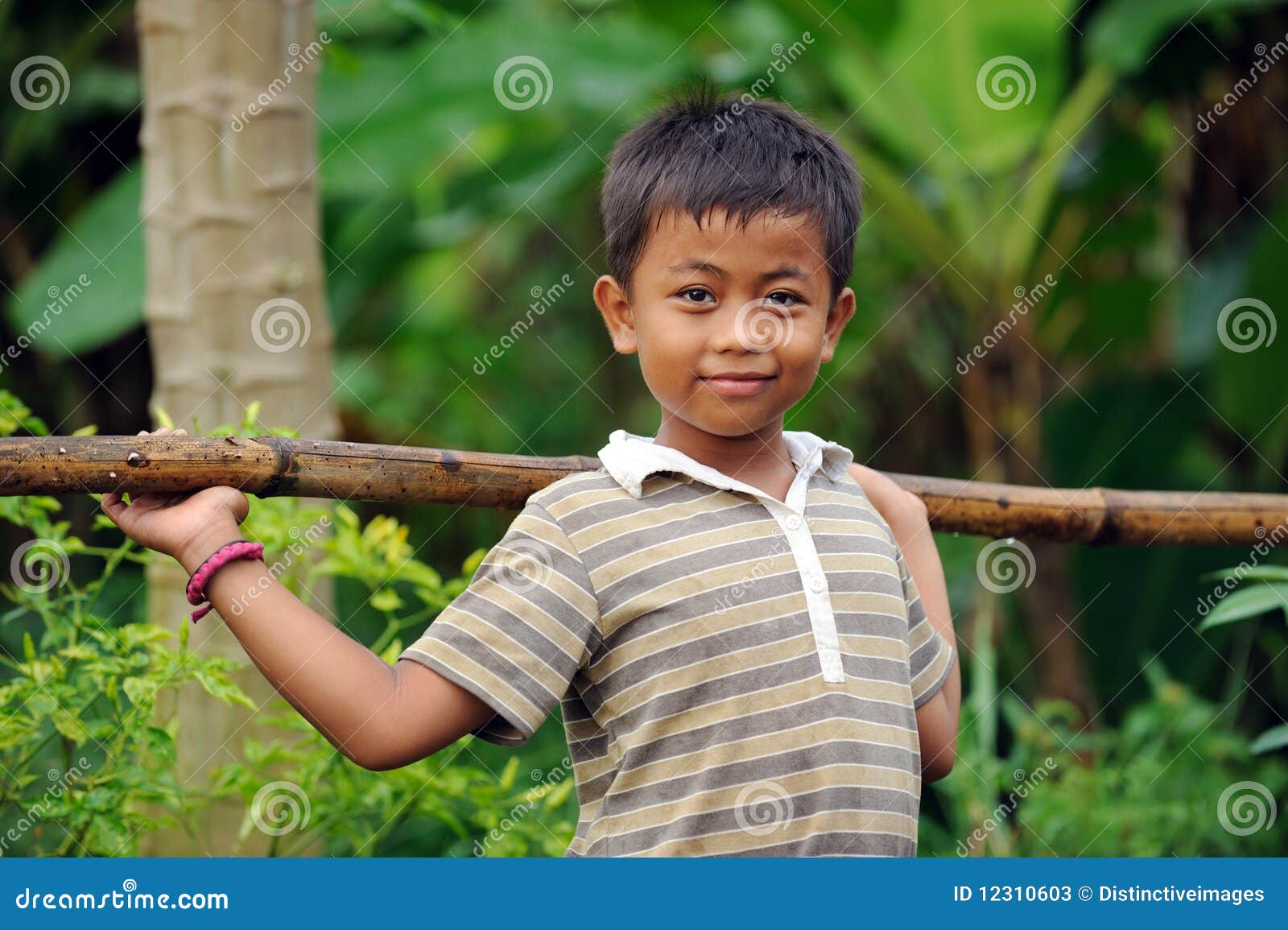 Assian Village Kid stock image. Image of indonesia, small - 12310603