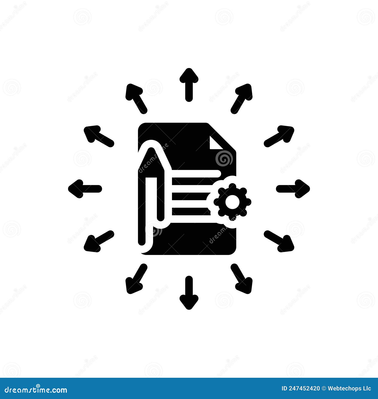 Black Solid Icon for Assign, Allow and Appoint Stock Vector ...