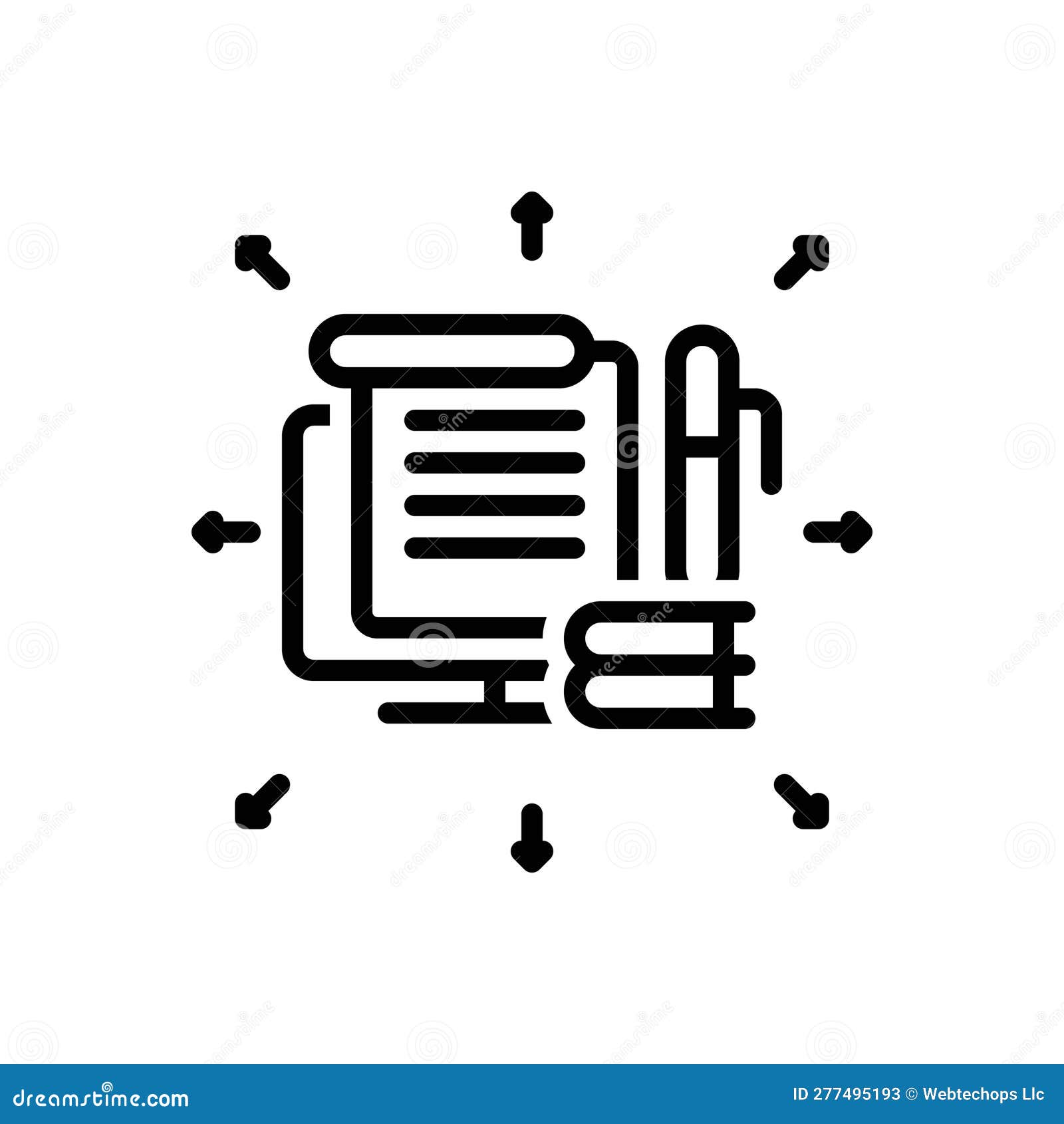 Black Line Icon for Assign, Entrust and Book Stock Vector ...