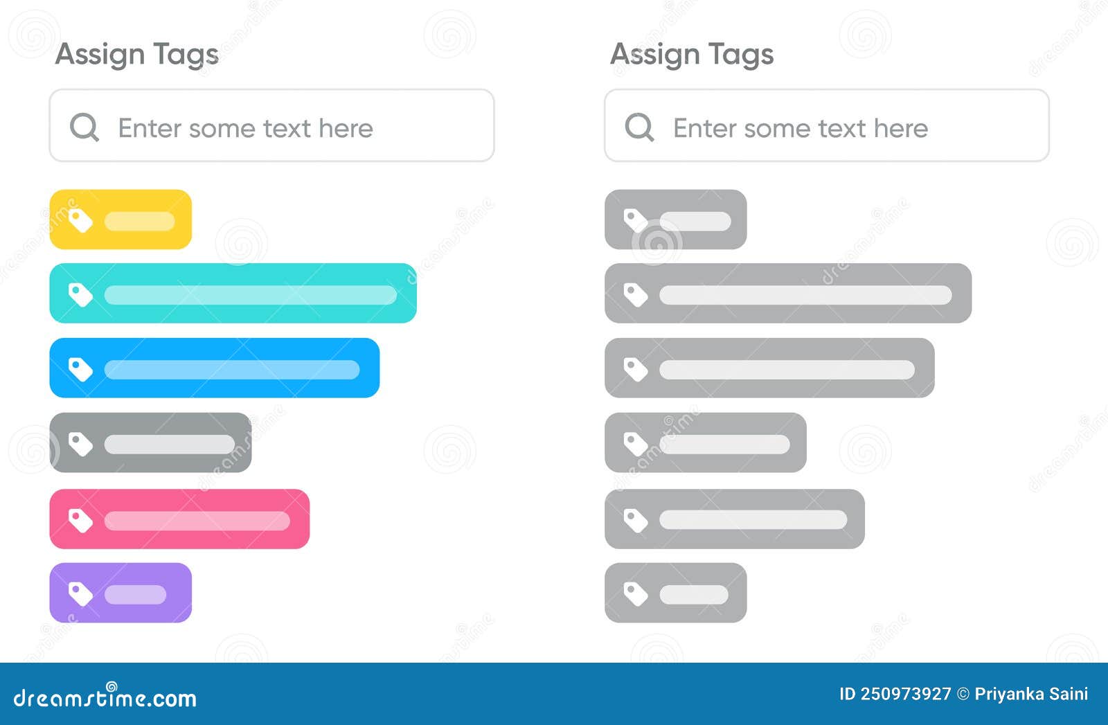 Assign Tags, Tags Generator Skeleton Screen Ui Cartoon Vector ...