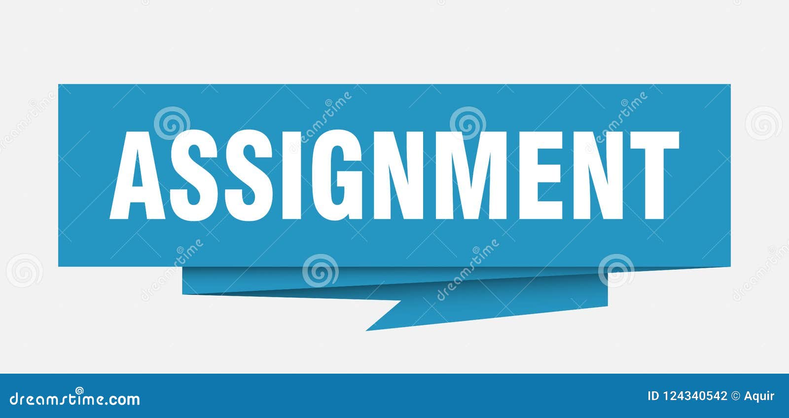 Assignment stock vector. Illustration of notice, flat - 124340542