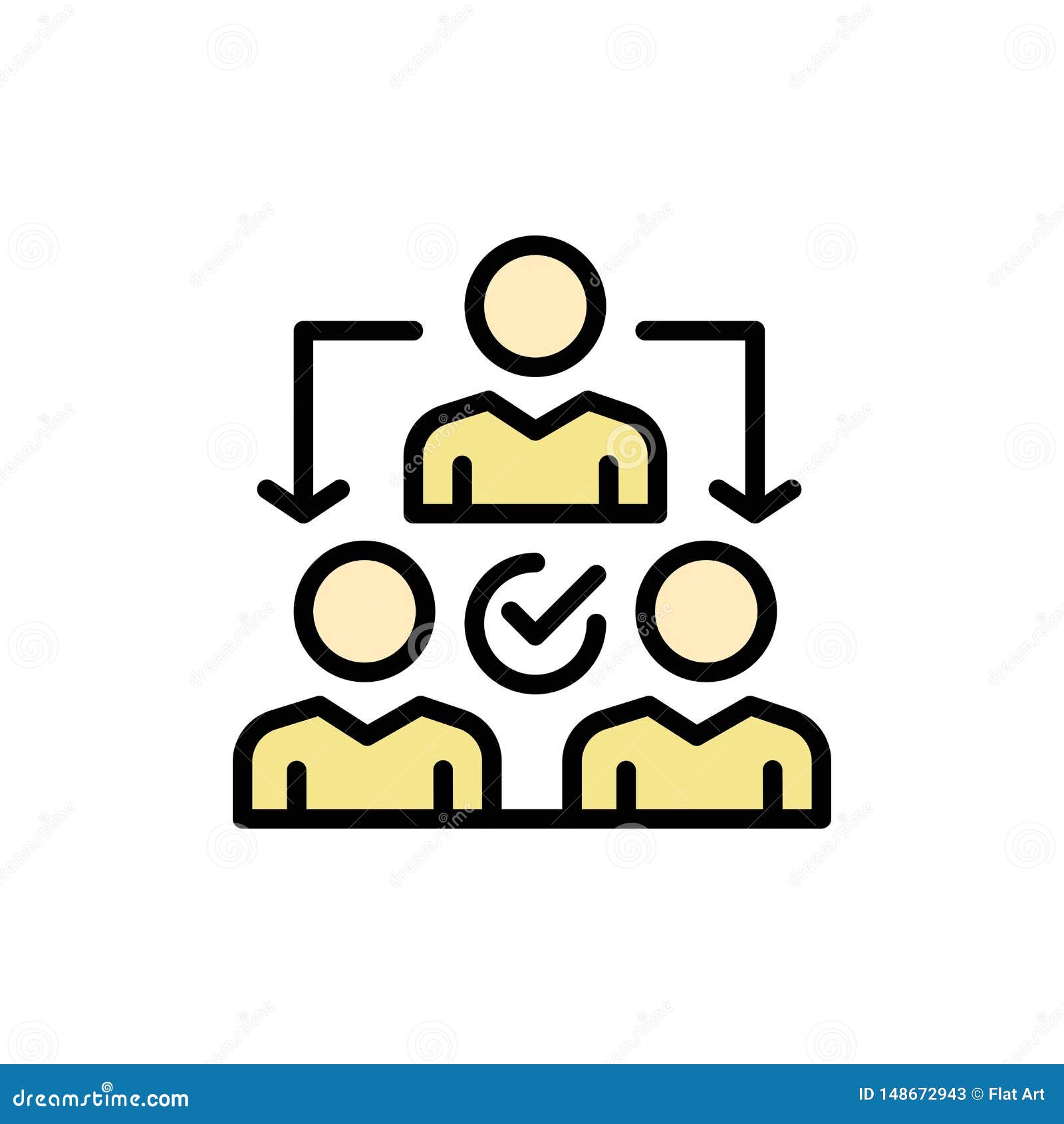 Assignment, Delegate, Delegating, Distribution Flat Color Icon. Vector ... Assignment, Delegate, Delegating, Distribution Flat Color Icon. Vector ...