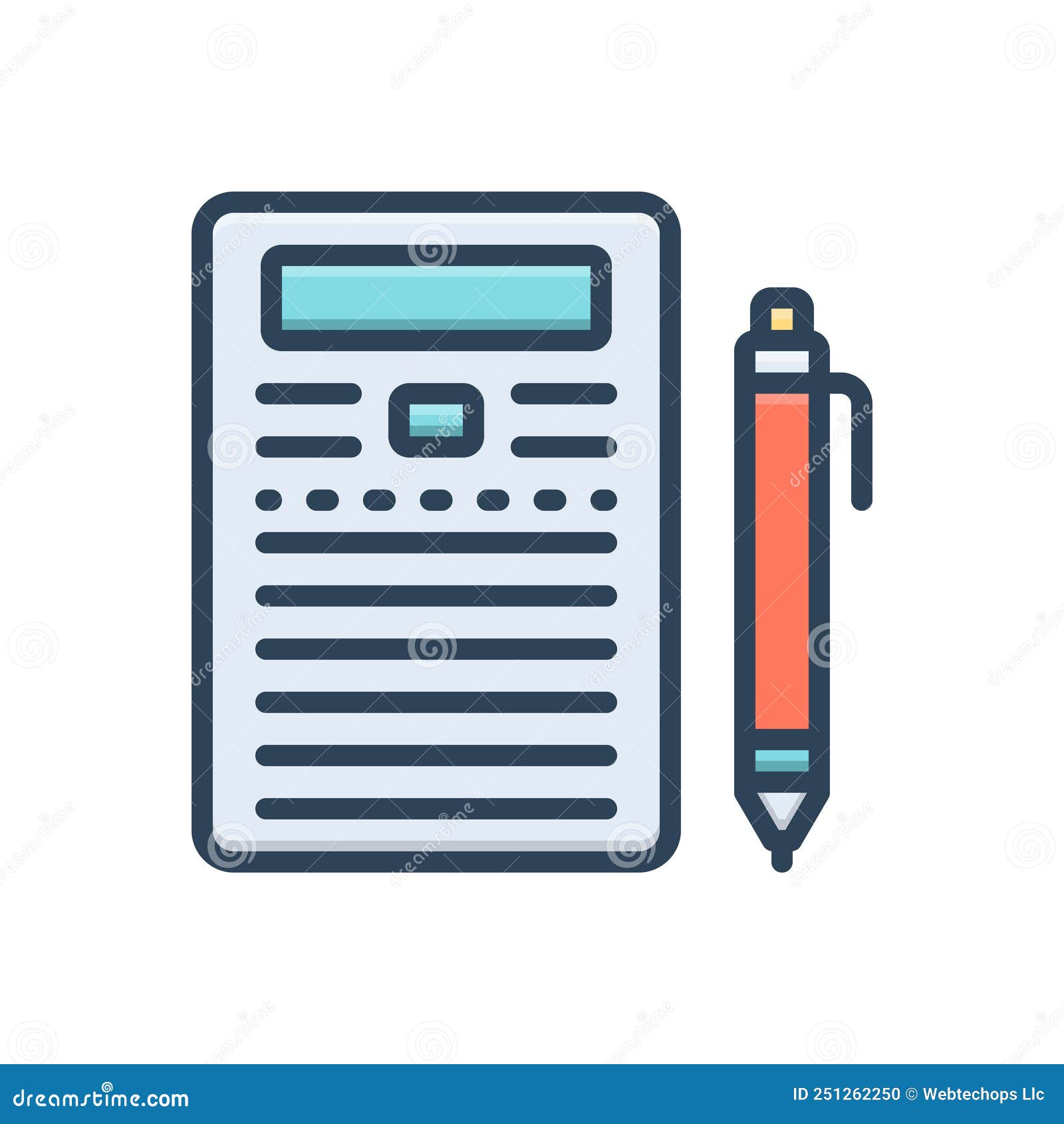 Color Illustration Icon for Assignment, Task and Piece Stock ...