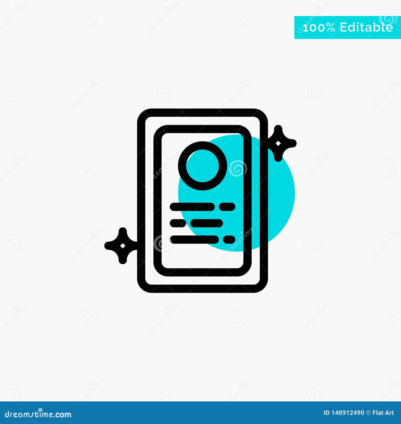 Assignment, Job Application, Test Turquoise Highlight Circle Point ...