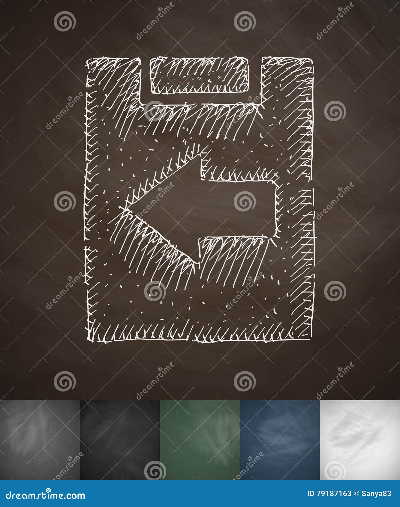 Assignment Return Icon. Hand Drawn Vector Illustration Stock Vector ...