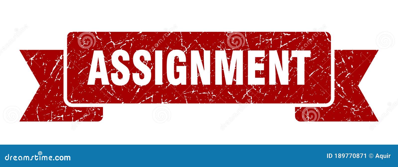 Assignment Ribbon. Assignment Grunge Band Sign Stock Vector ...