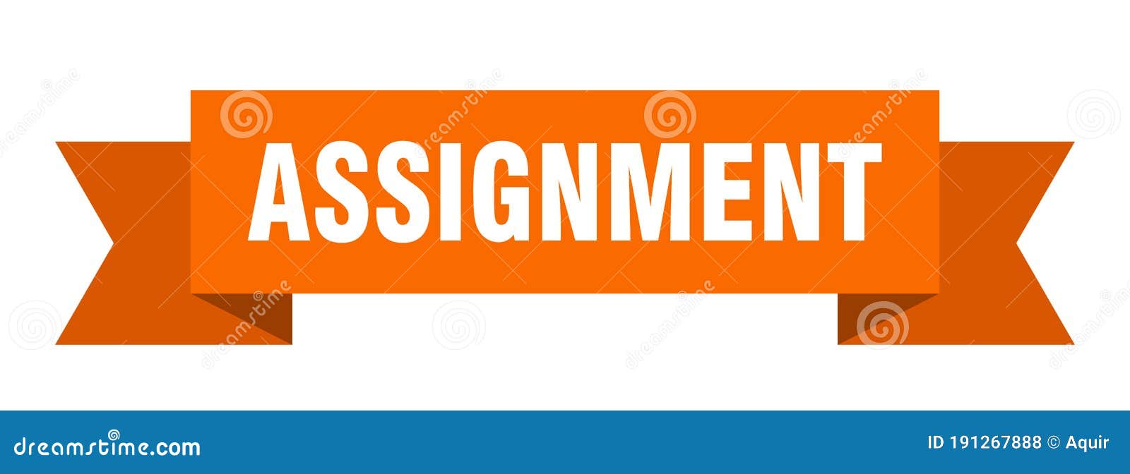 Assignment ribbon. stock vector. Illustration of assignment - 191267888