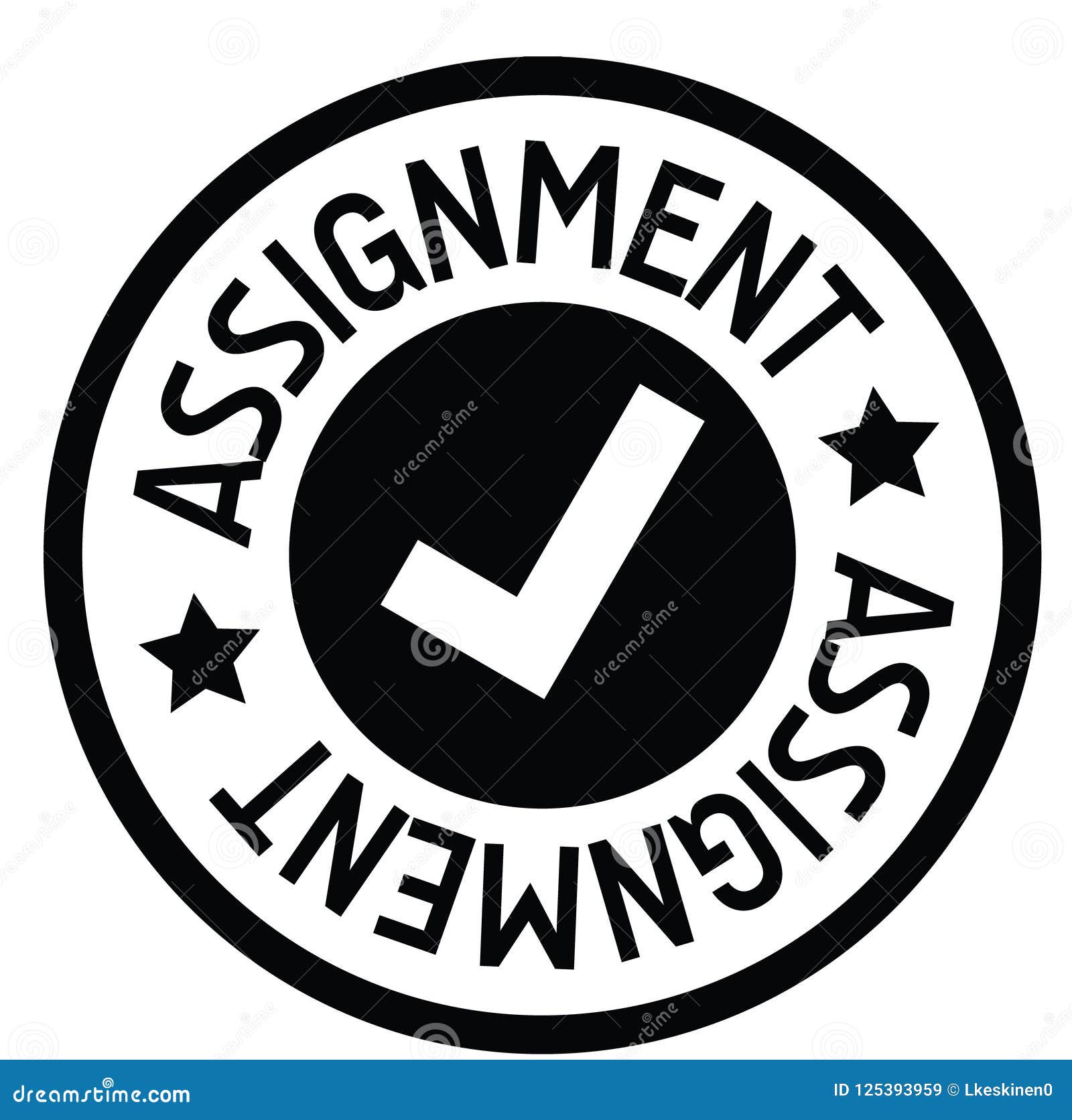 Assignment rubber stamp stock vector. Illustration of dissertation ...