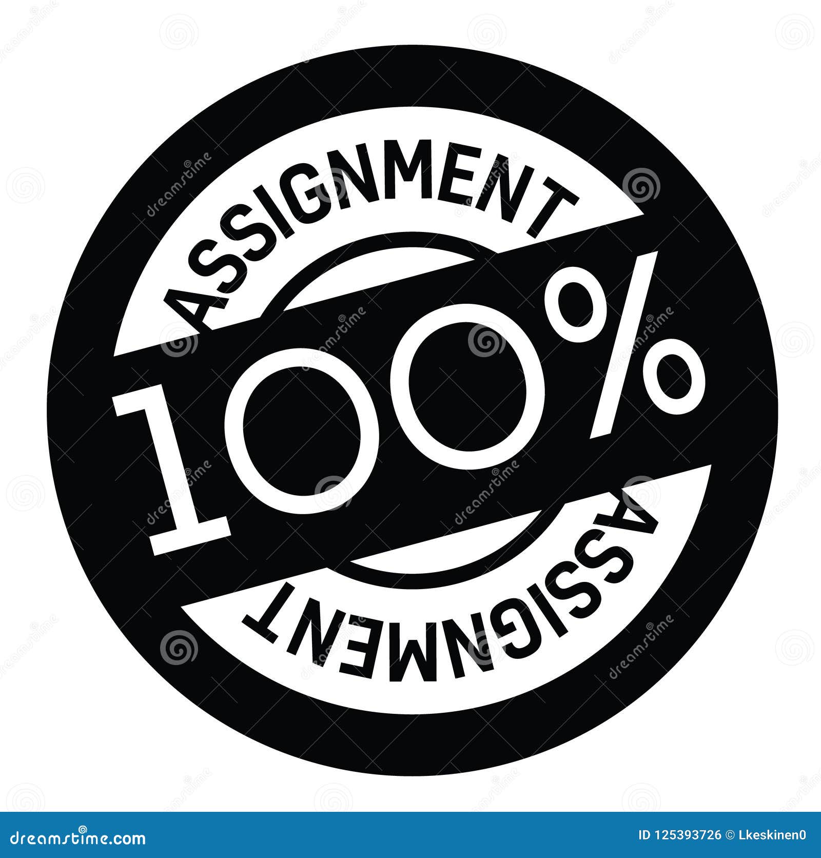Assignment rubber stamp stock vector. Illustration of college - 125393726