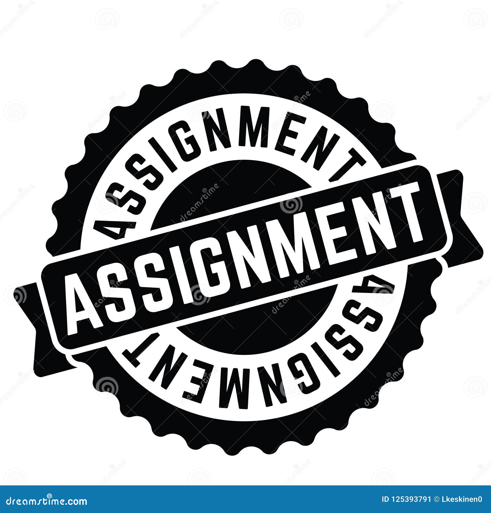 Assignment rubber stamp stock vector. Illustration of scheme - 125393791