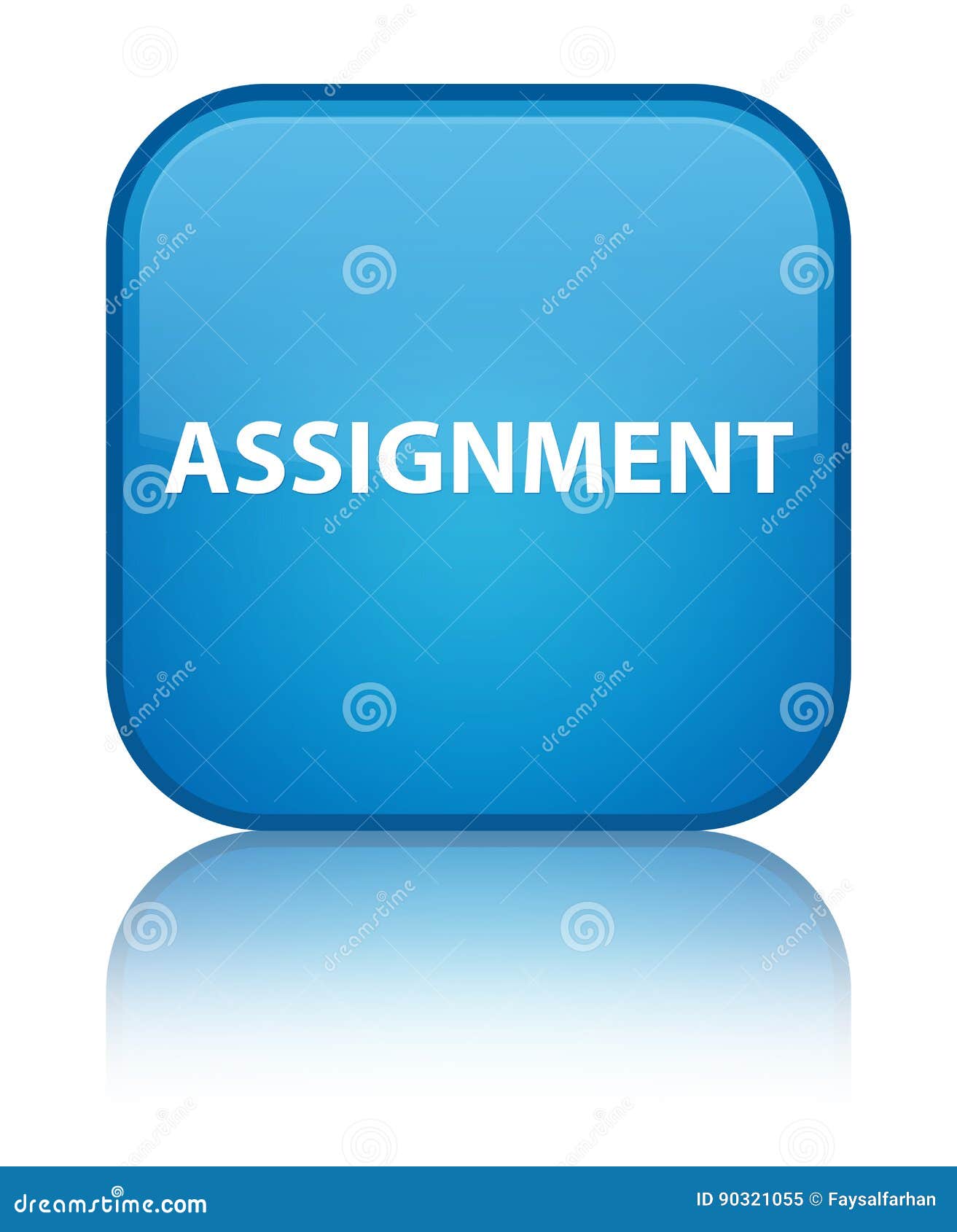 Assignment Special Cyan Blue Square Button Stock Illustration ...