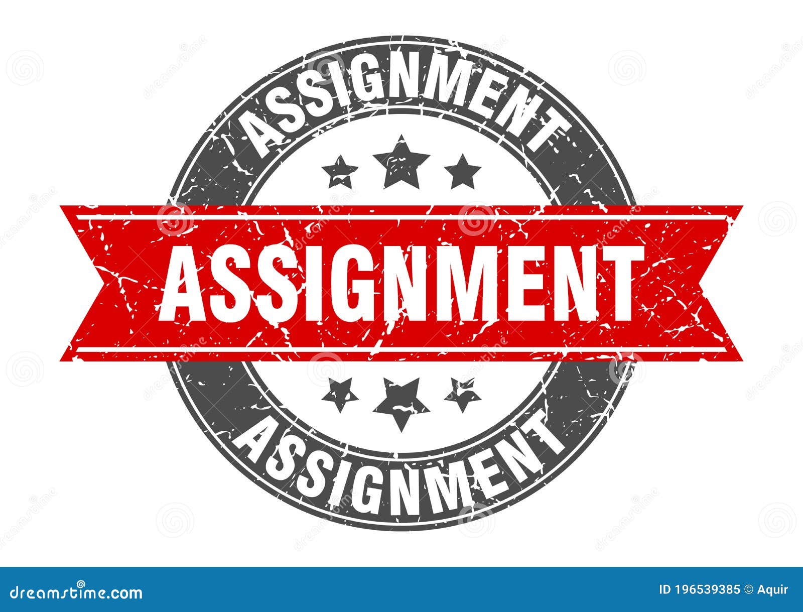 Assignment stamp stock vector. Illustration of sign - 196539385
