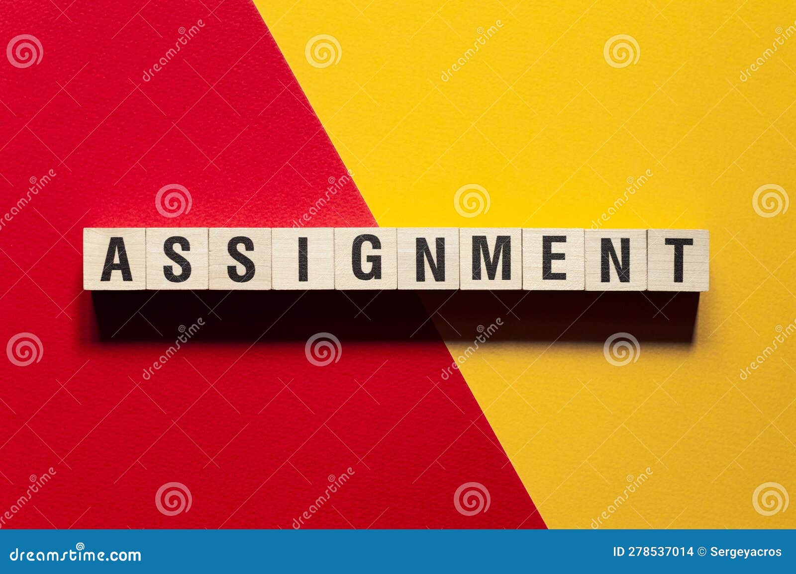 Assignment - Word Concept on Cubes Stock Photo - Image of study ...