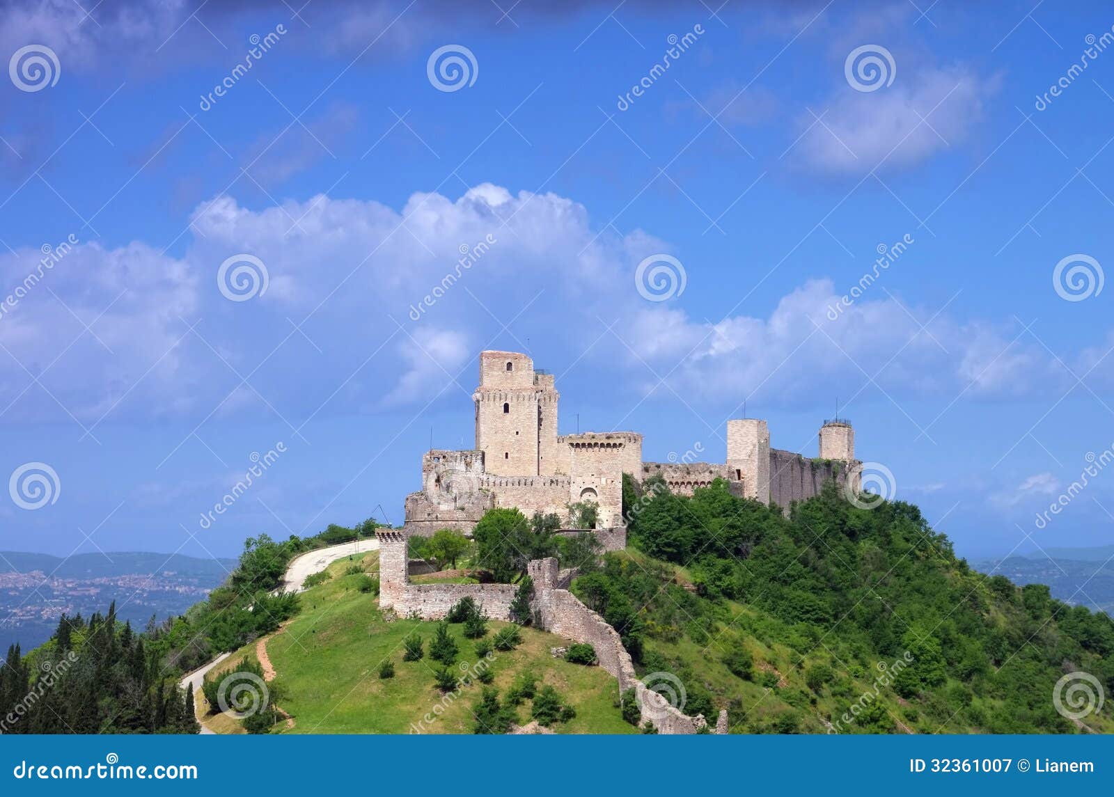 Assisi castle stock image. Image of tower, architecture - 32361007
