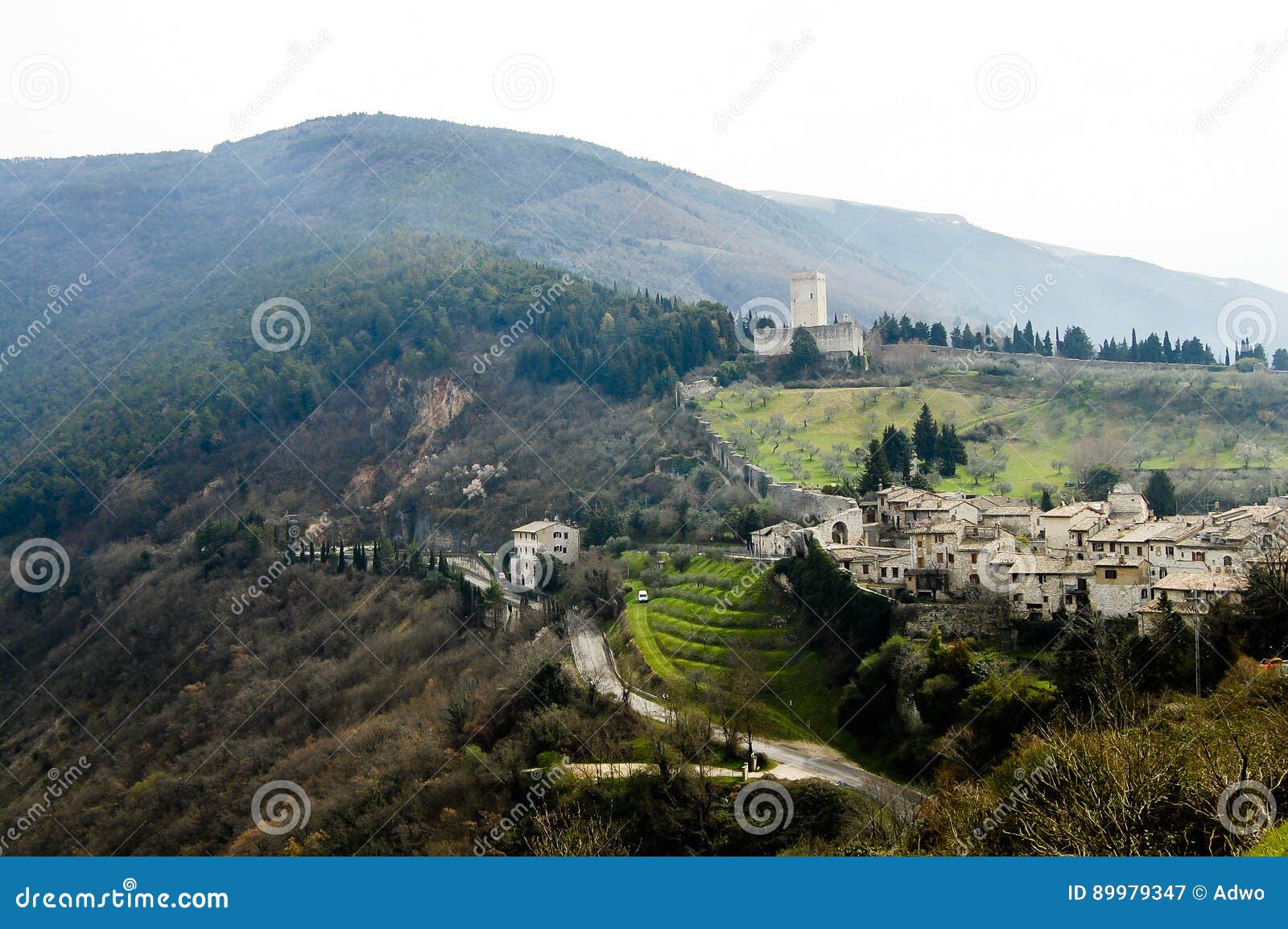 Assisi - Italy stock image. Image of italy, roof, architecture - 89979347