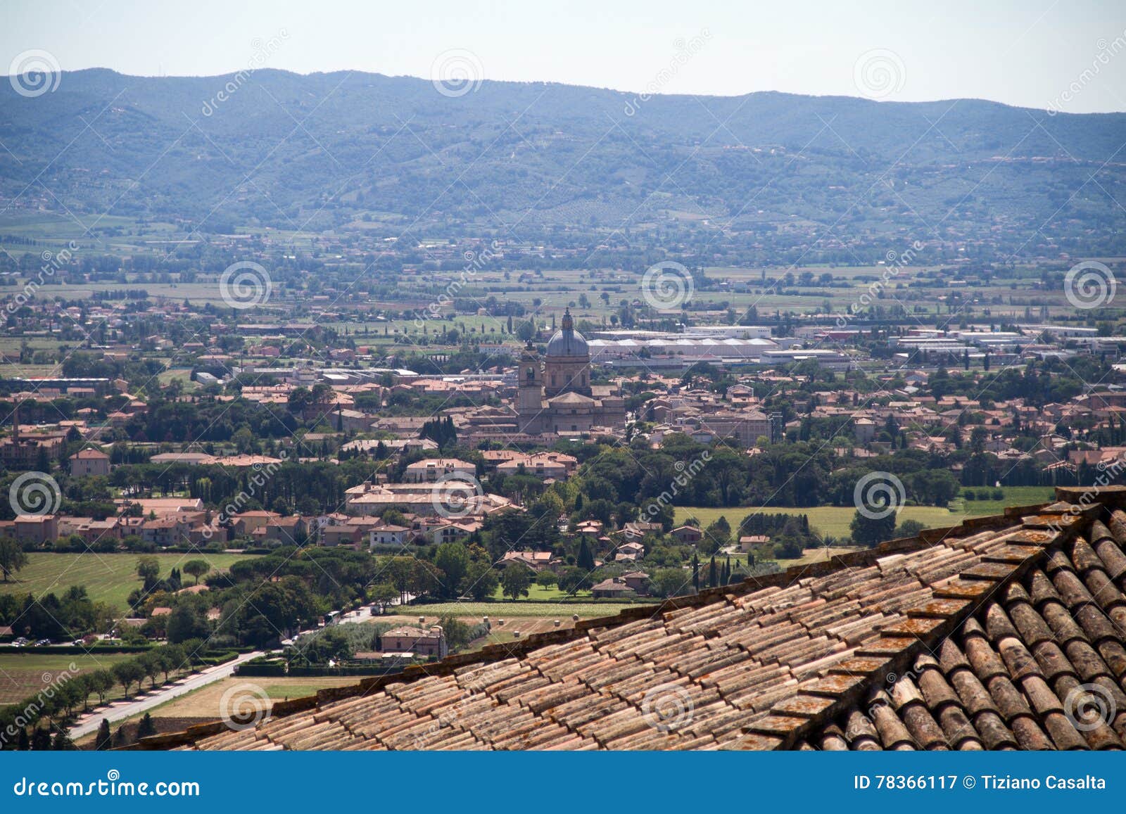 Assisi landscape stock image. Image of church, cathedral - 78366117