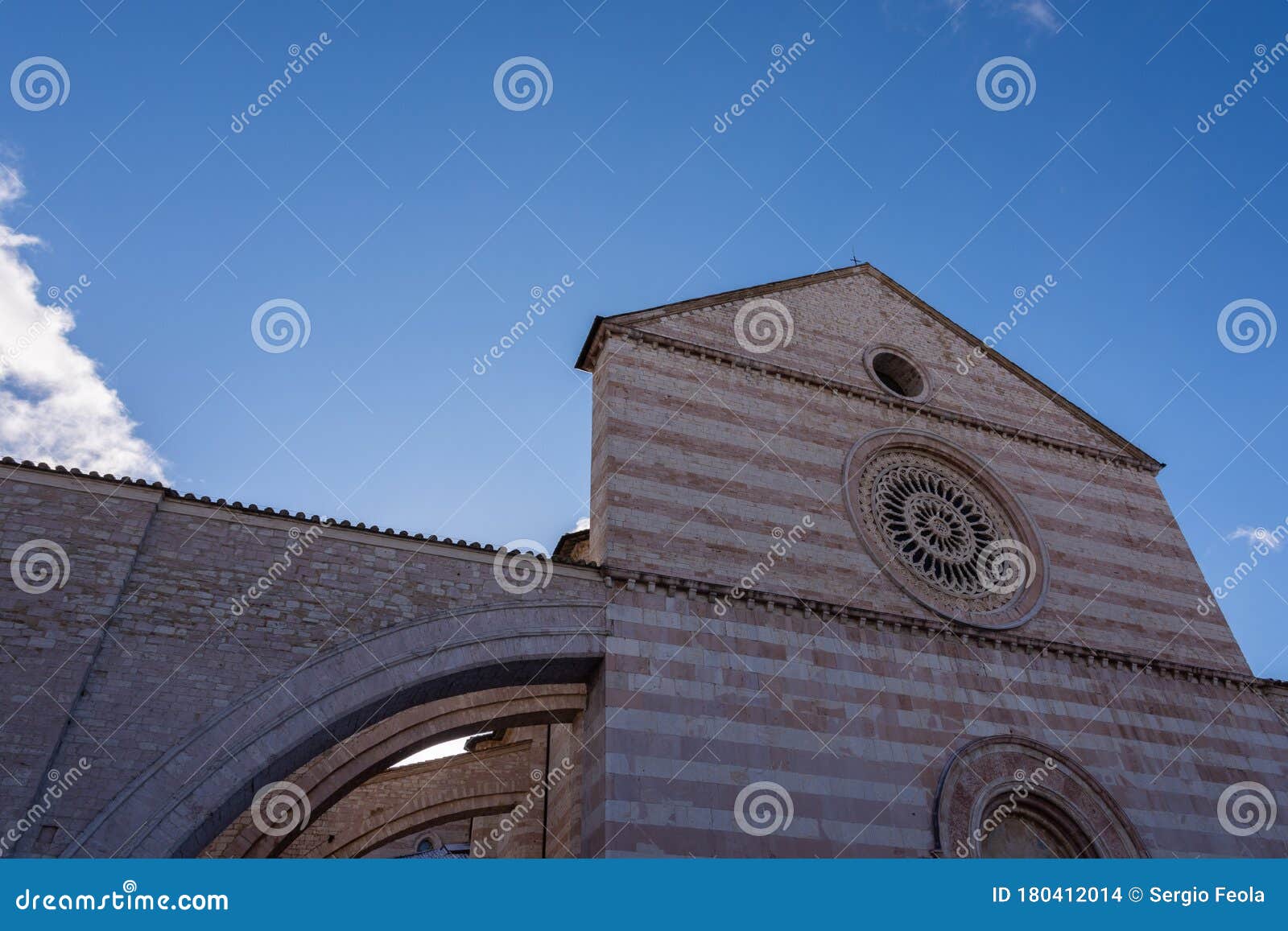 Assisi, Perugia, Umbria. Basilica of Santa Chiara Stock Photo - Image ...