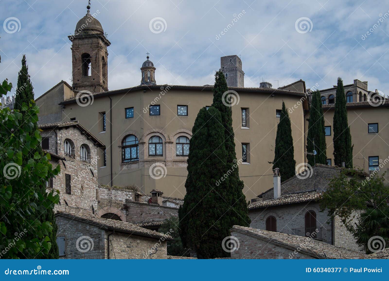 Assisi stock image. Image of vacation, summer, church - 60340377