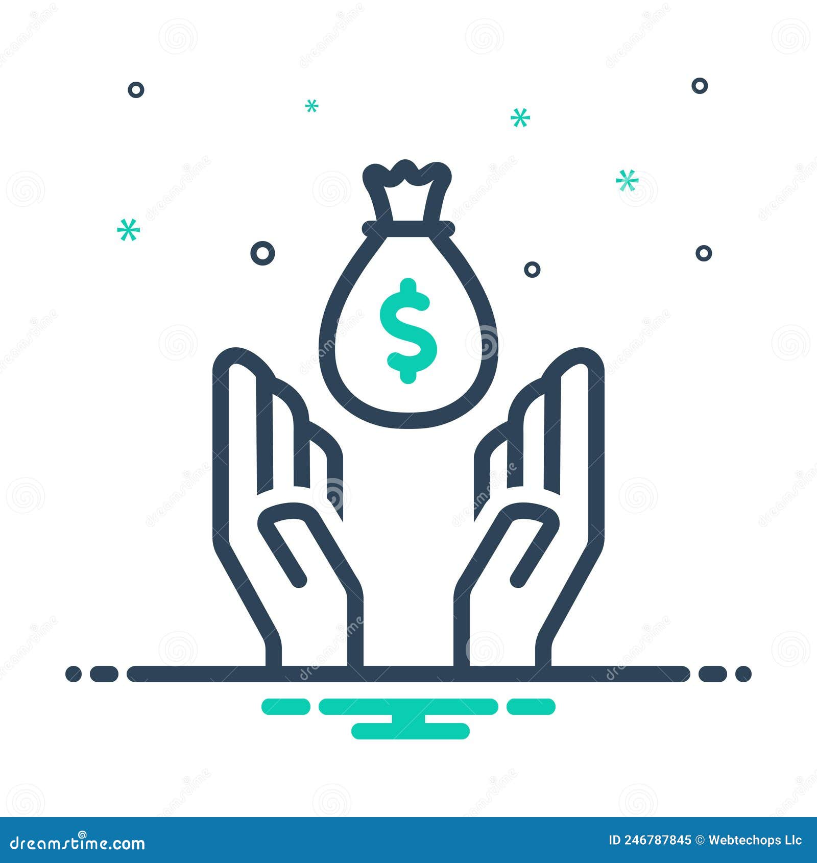 Mix Icon for Assist, Help and Benefit Stock Vector - Illustration of ...