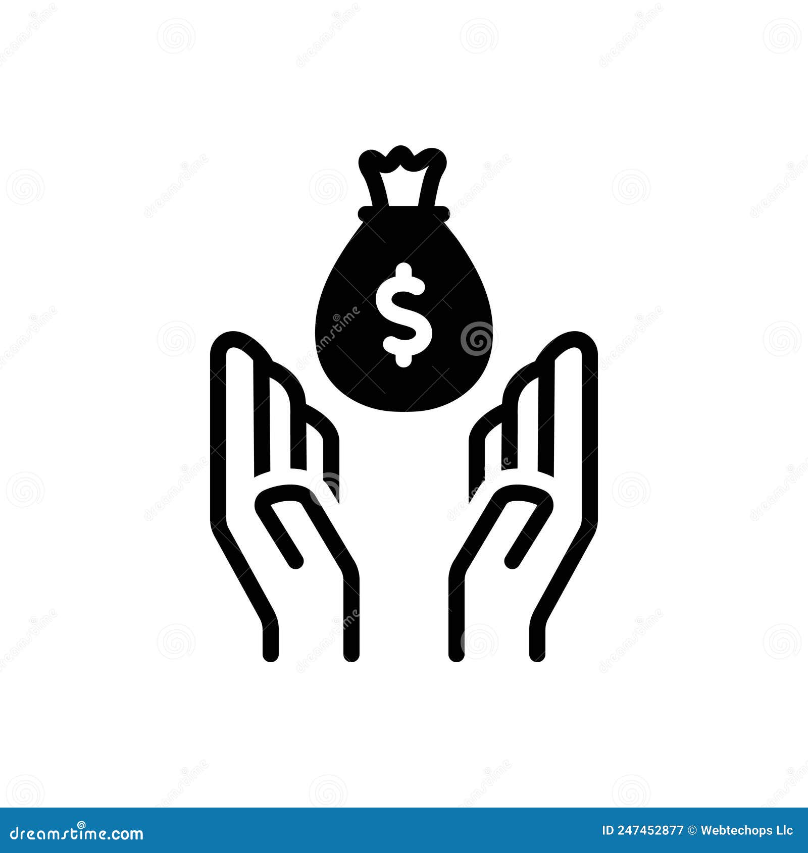 Black Solid Icon for Assist, Help and Benefit Stock Vector ...