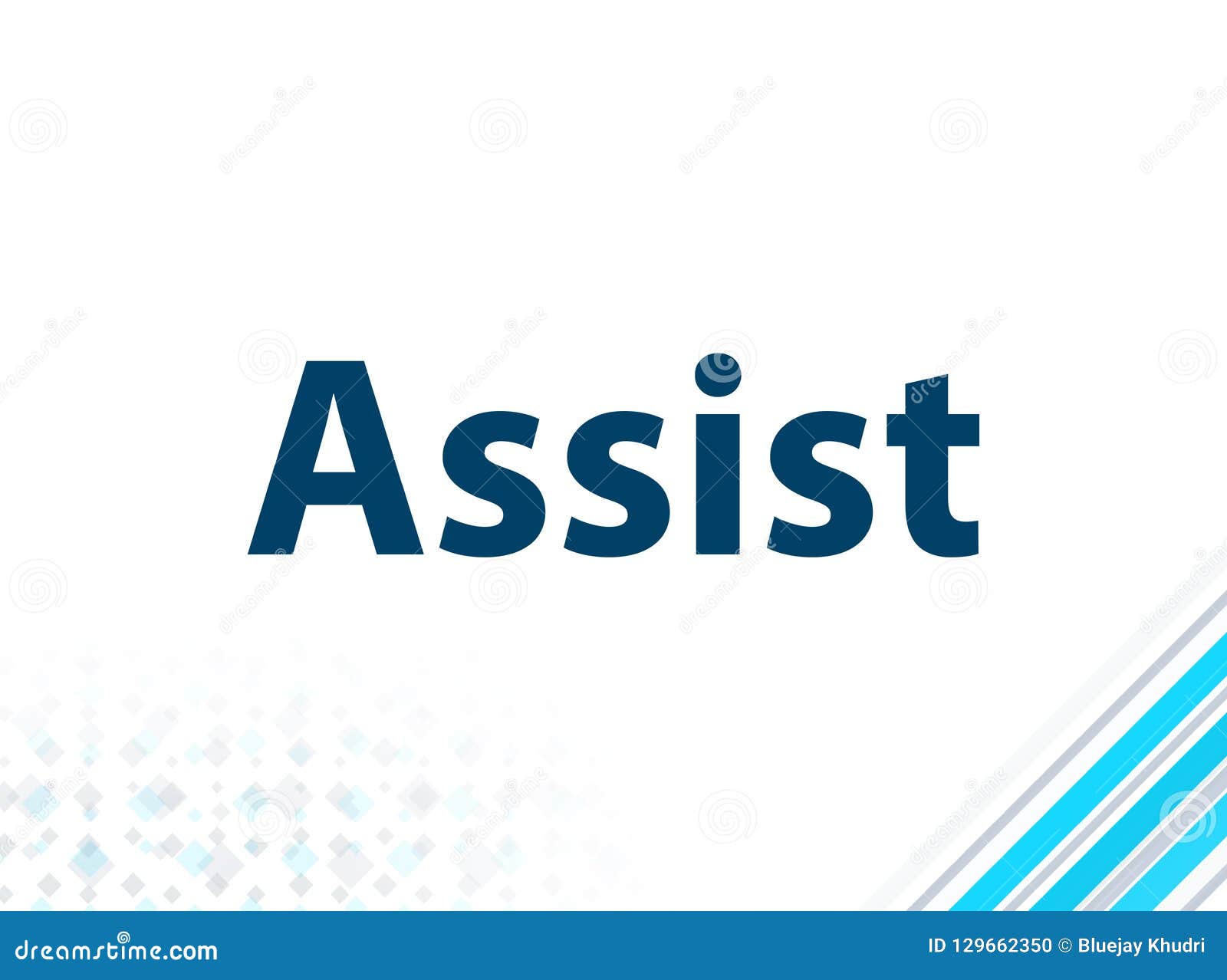 Assist Modern Flat Design Blue Abstract Background Stock Illustration ...