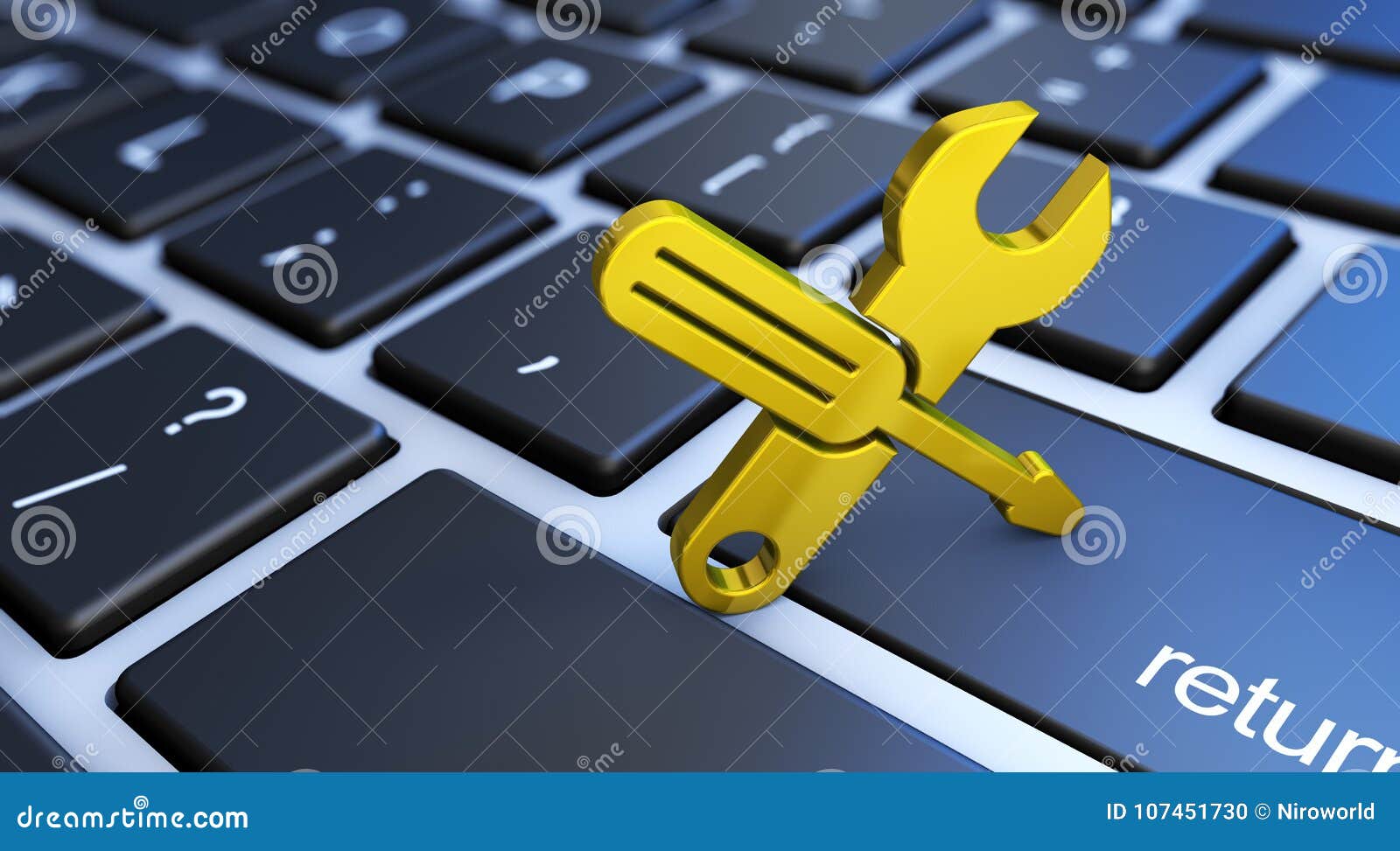 Assistance Computer Service Toolkit Icon Stock Illustration ...
