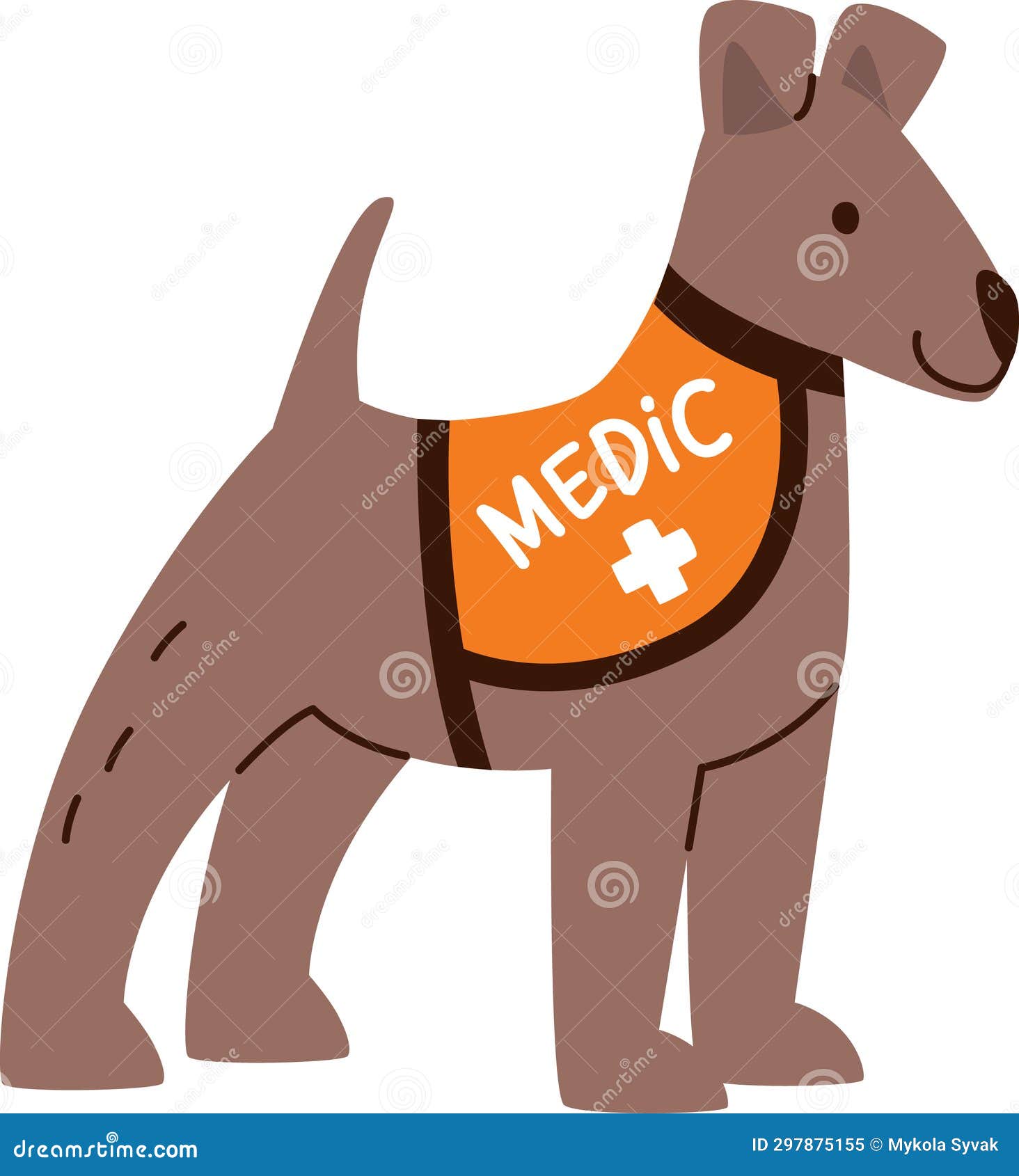 Assistance Dog Medic stock vector. Illustration of domestic - 297875155