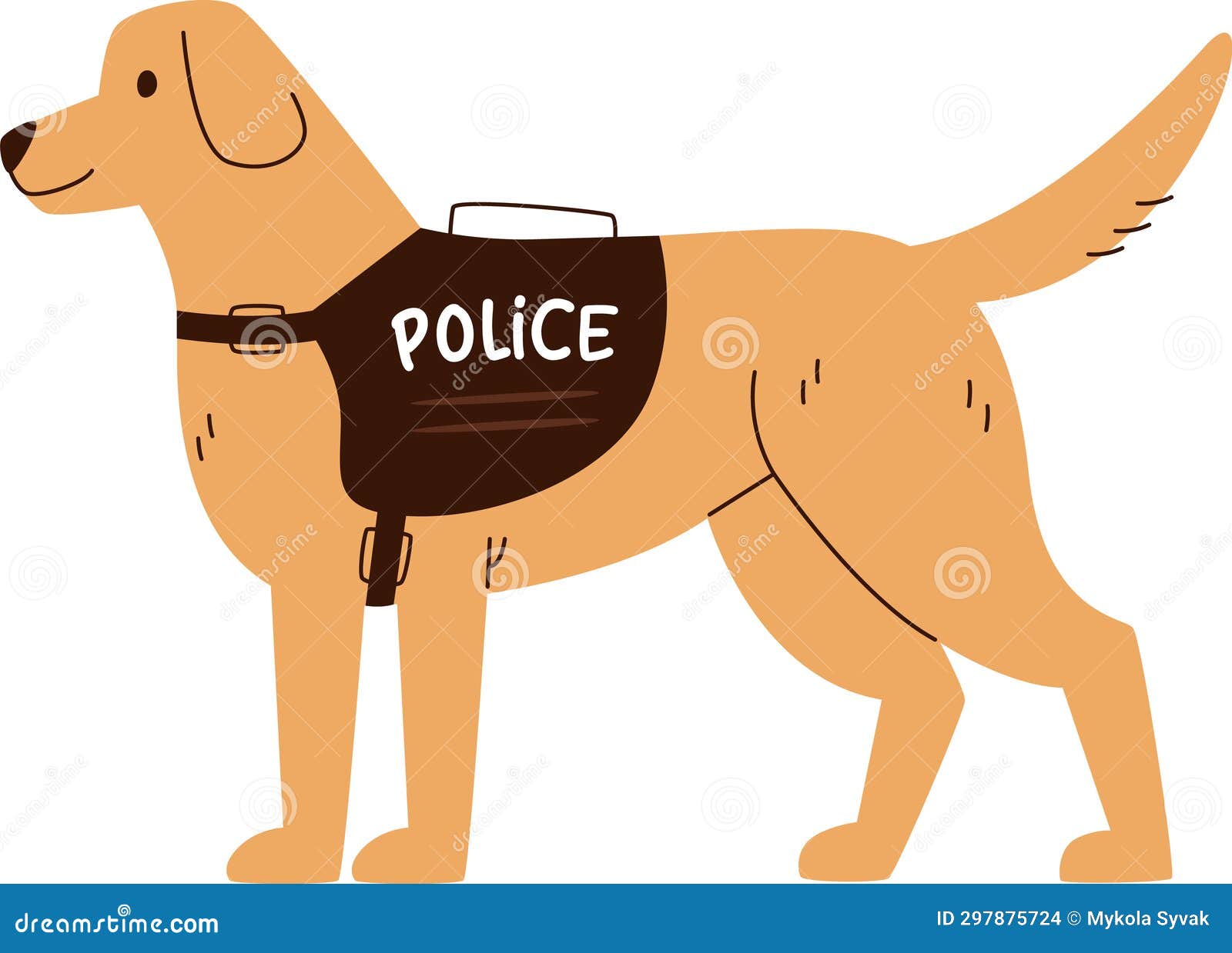Assistance Dog Police stock illustration. Illustration of canine ...