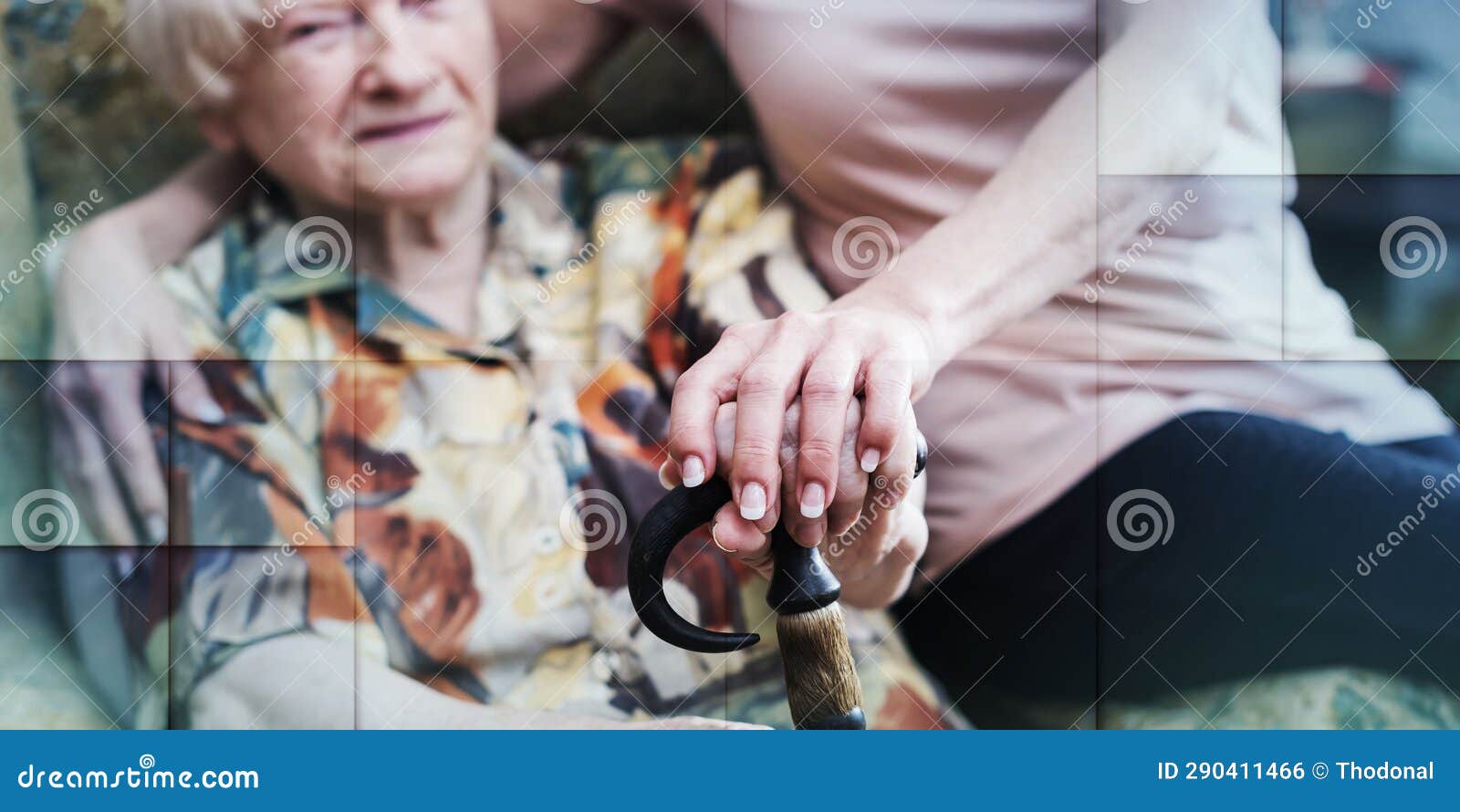 Assistance To the Elderly, Geometric Pattern Stock Illustration ...