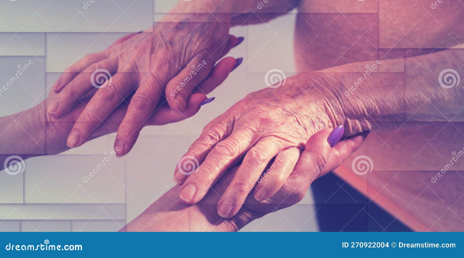 Assistance To Elderly, Geometric Pattern Stock Photo - Image of helping ...