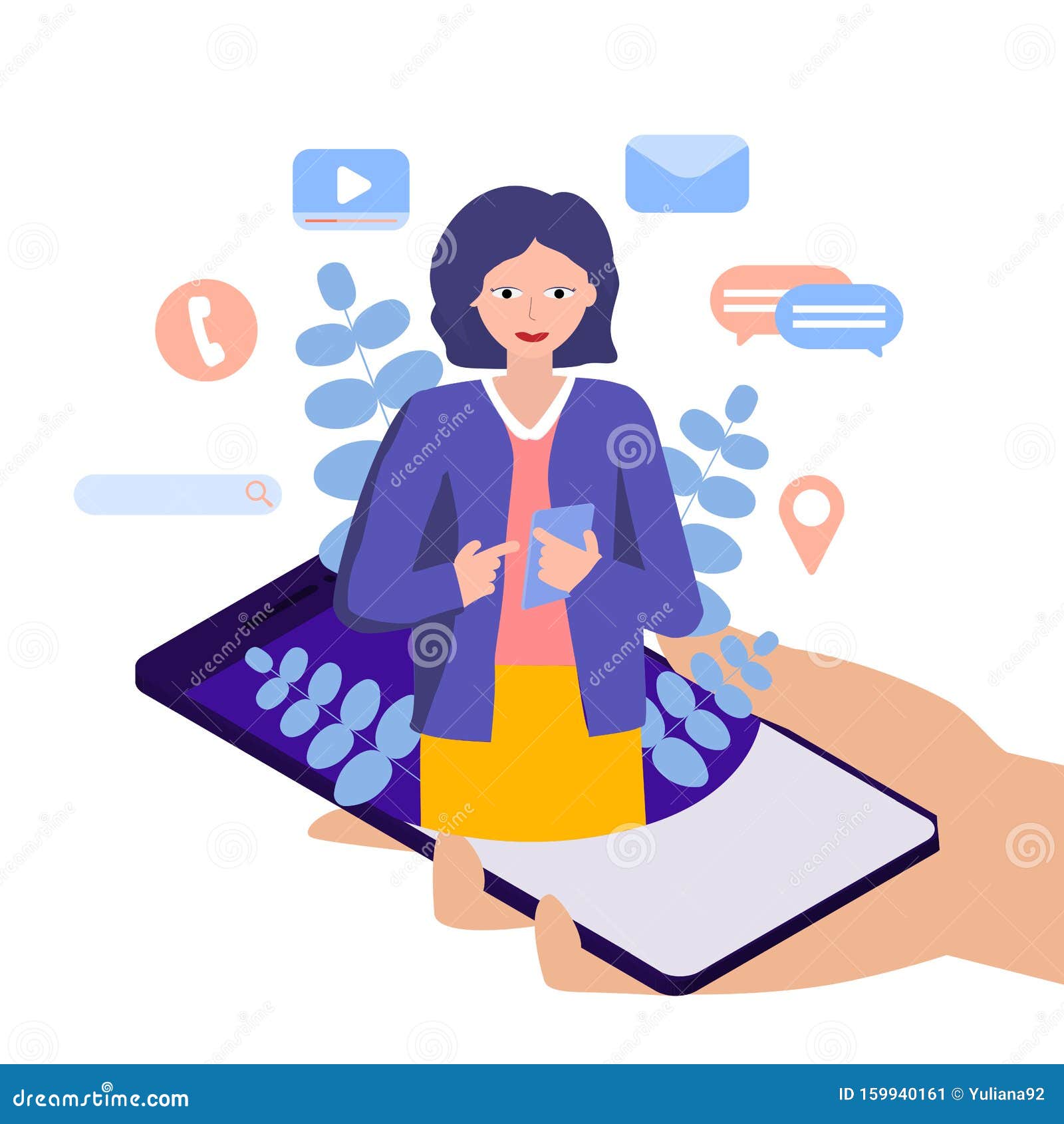 Virtual Help And Assistance Vector Concept Metaphor. | CartoonDealer ...