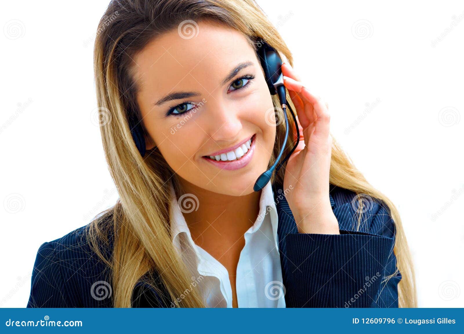 Assistant on call center stock photo. Image of person - 12609796