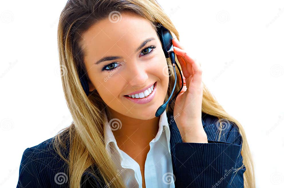 Assistant on call center stock photo. Image of person - 12609796