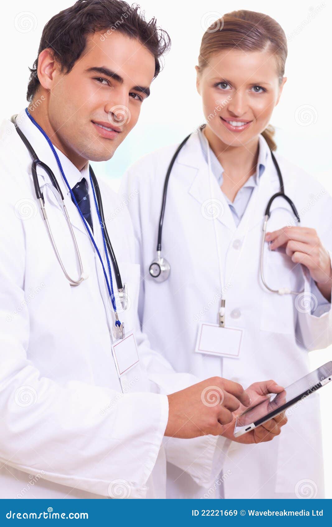 Assistant Doctors with Tablet Stock Image - Image of medical, nurse ...