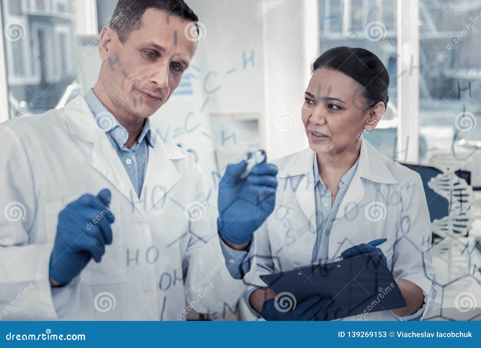 Research Assistant Making Notes of Scientists Ideas Stock Image - Image ...
