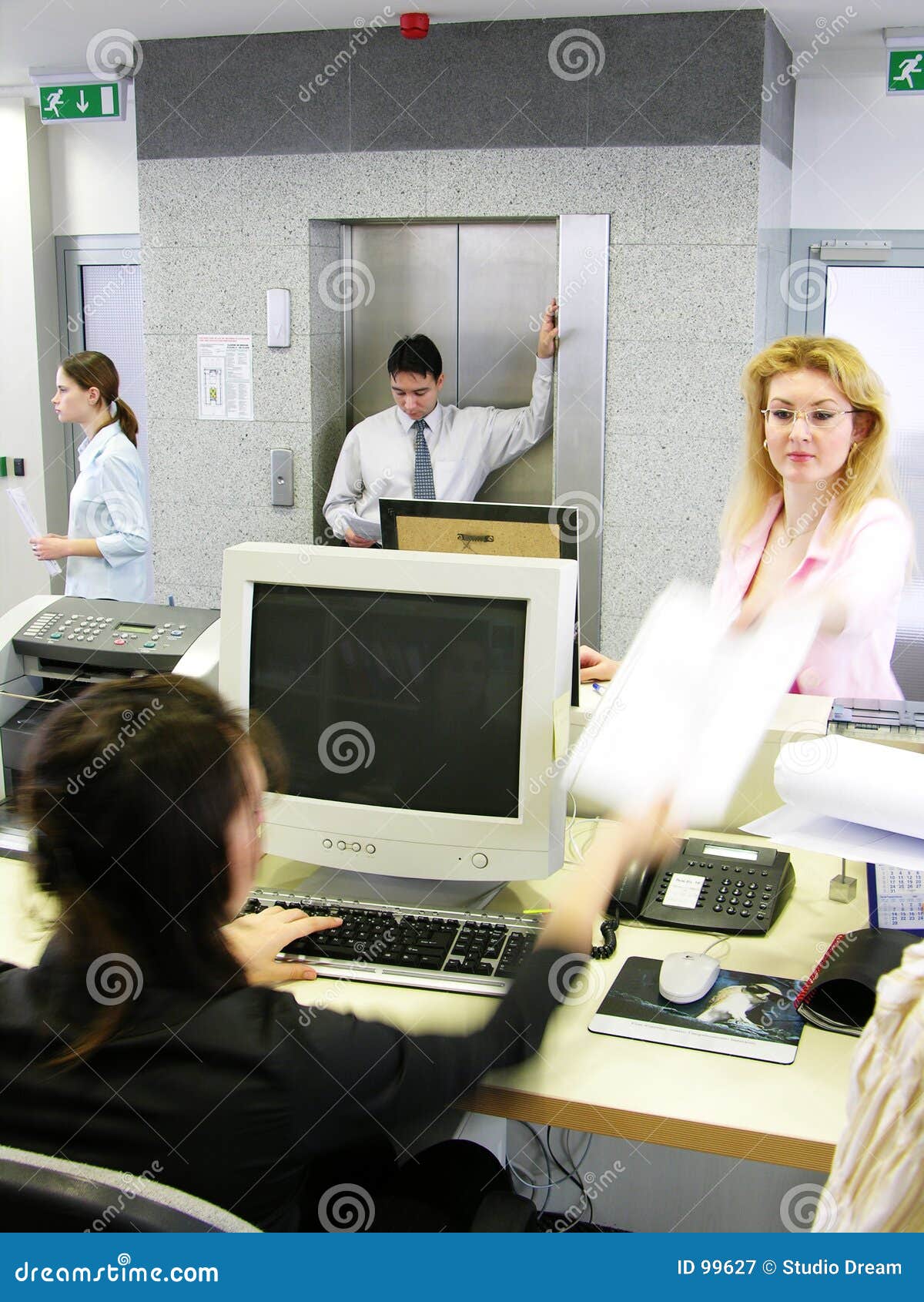 Assistant Manager Handing Papers Stock Image - Image of office ...